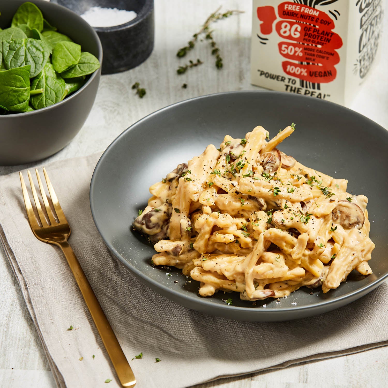Mighty Drinks Recipe | Mighty Vegan Mushroom Pasta